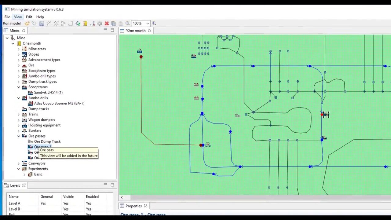 Domain-specific Mining Simulation Software Tool