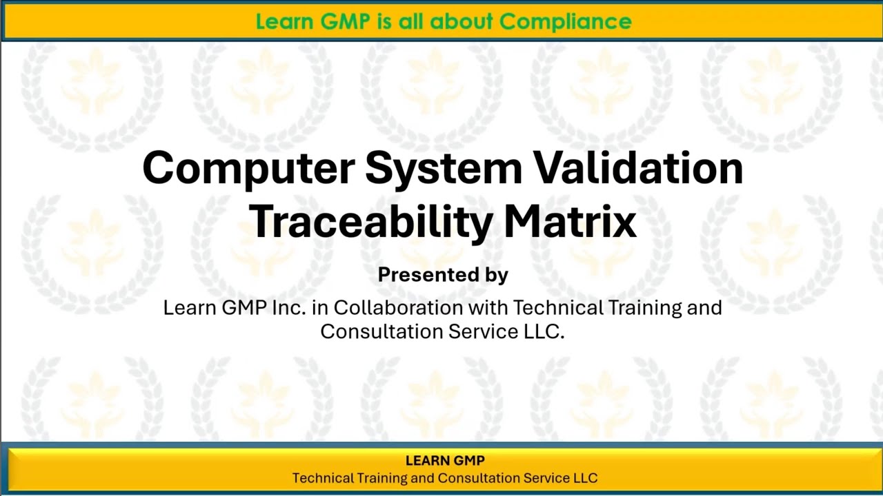 Computer System Validation TM