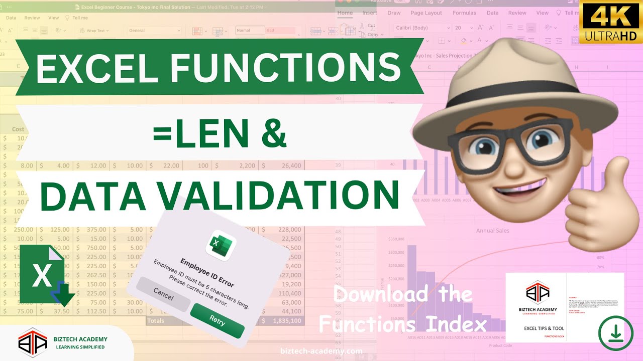 Data Validation using Excel's LEN function