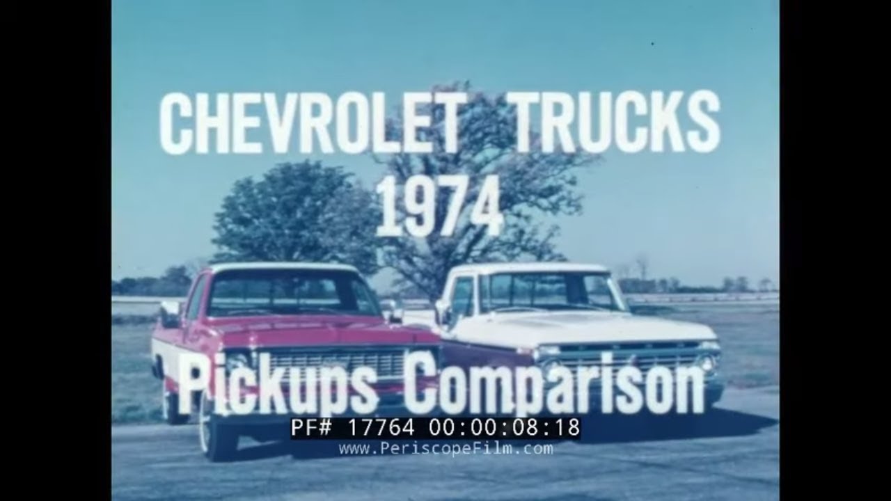 1974 CHEVROLET  CHEVY CHEYENNE PICKUP TRUCK COMPARED TO FORD RANGER  BLAZER SUBURBAN & VAN   17764