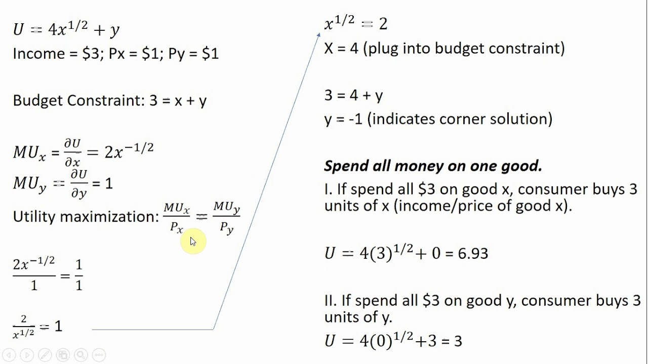 Utility Maximization: A Corner Solution