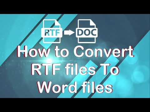 How to convert multiple RTF files to Doc files format? rtf to doc