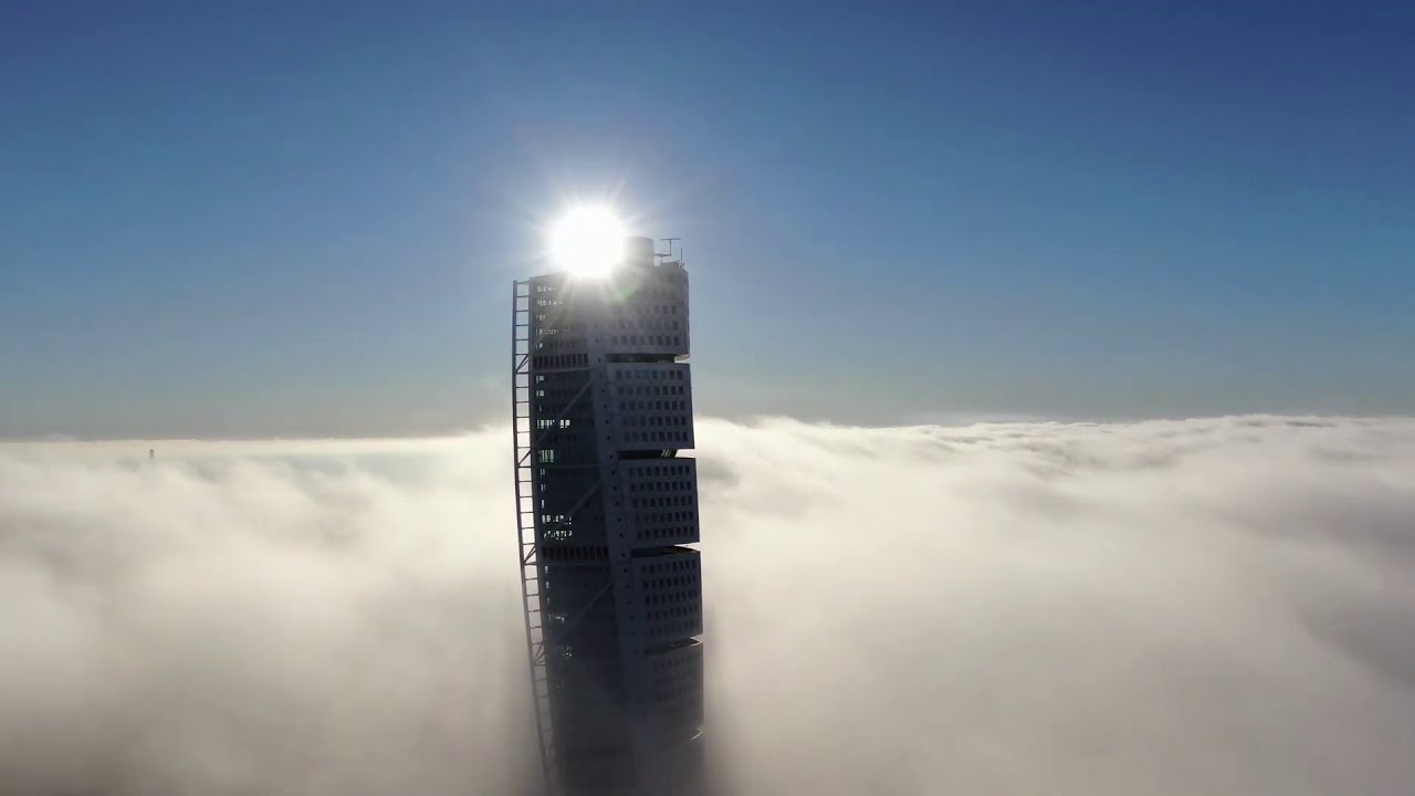 Spectacular view of the Turning Torso in Malmoe Sweden