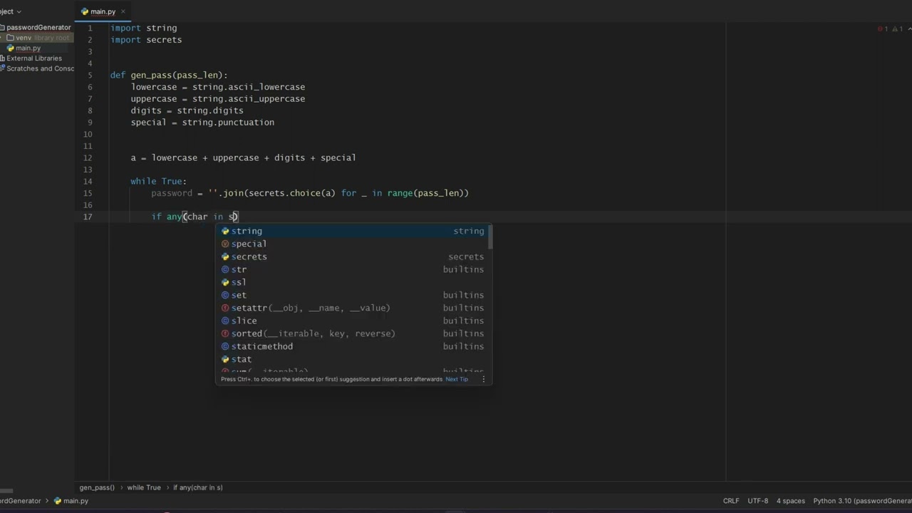 ASMR Programming - A Quick Password Generator