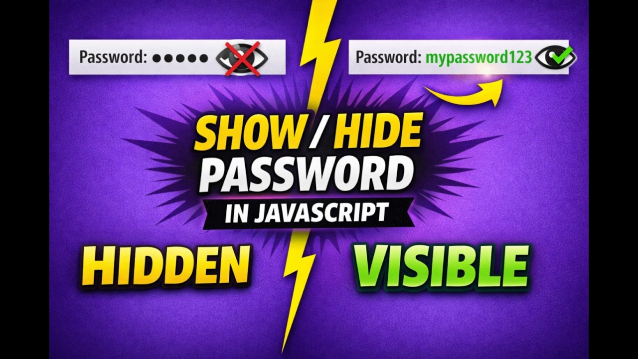 Show & Hide Password in JavaScript 👁️ | HTML CSS JS Beginner Project