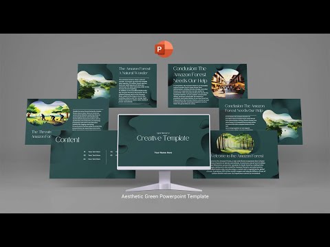 Aesthetic Green PowerPoint Template | Animation effects | Presentation Animation | FREE TEMPLATE