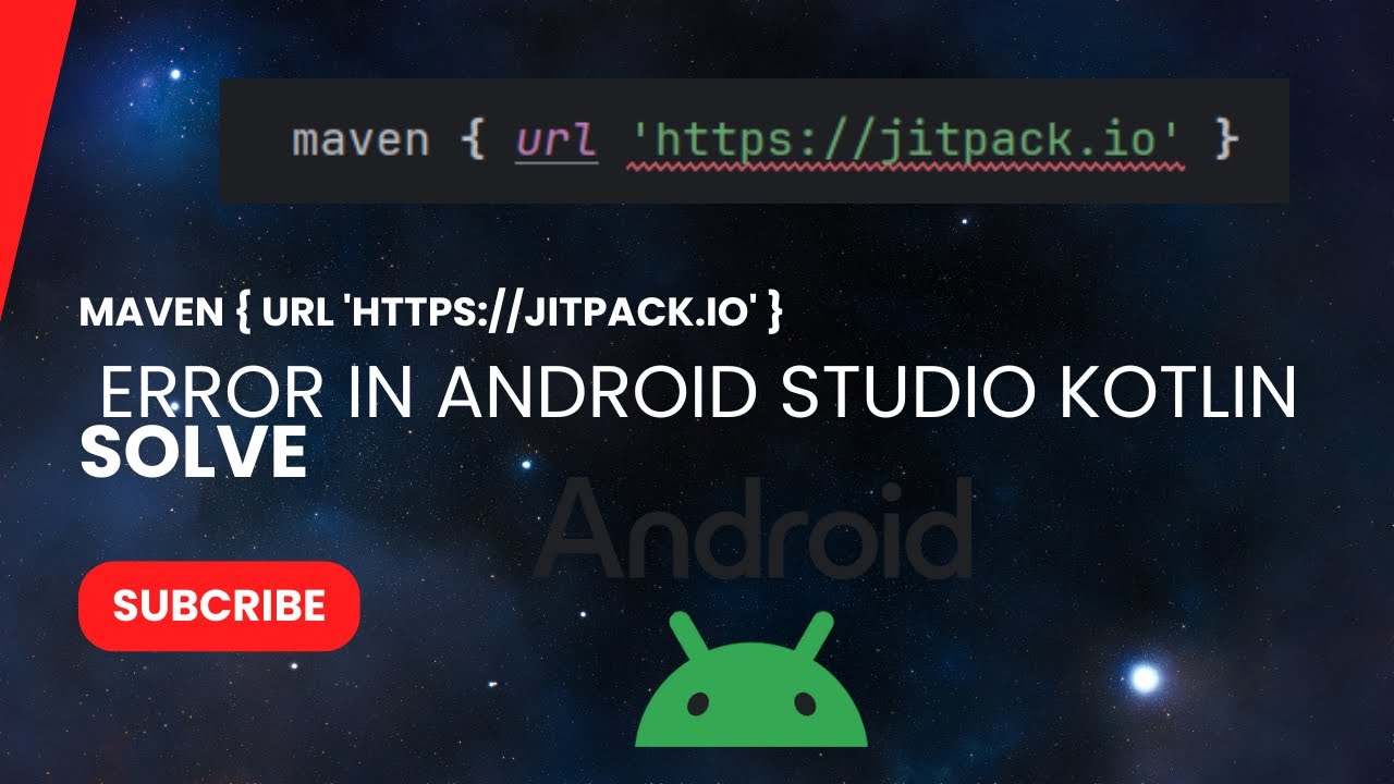 maven { url 'https://jitpack.io' } error in android studio kotlin solve