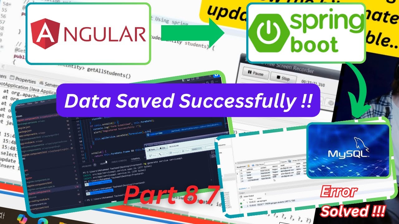 Angular + Spring | Data Submission from Angular in MySQL Database | Way to Full Stack