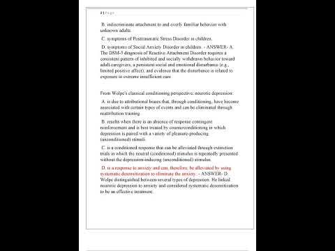 EPPP DIAGNOSIS AND PSYCHOPATHOLOGY EXAM NEWEST ACTUAL EXAM COMPLETE 150 QUESTIONS AND CORRECT DETAIL