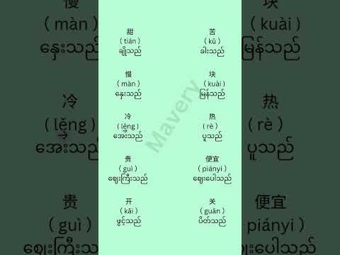 Common Chinese Opposite Words Part - 1 #shorts