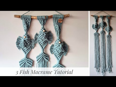 Fish Macrame Wall Decor Tutorial | Macrame Fish Wall Hanging