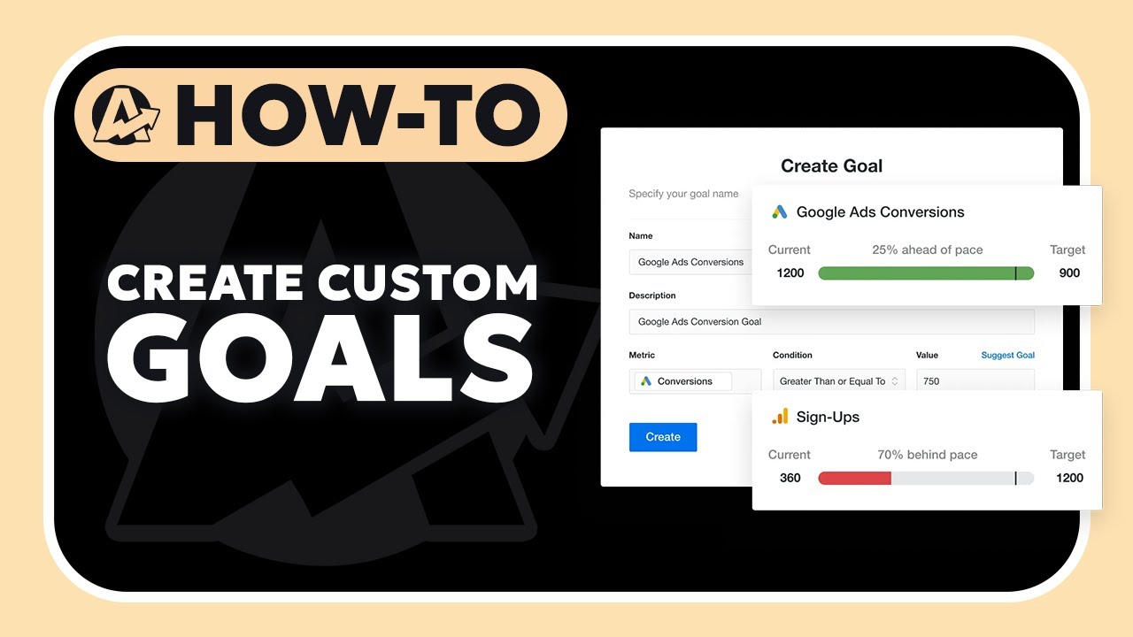 How to create custom goals in AgencyAnalytics 🎯 (step-by-step tutorial)