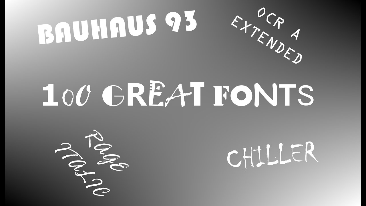 100 Great Fonts Gallery