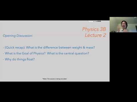Lecture 2: The Goal of Physics, Newton's Laws Recap, Buoyant Forces, Specific Gravity and Density