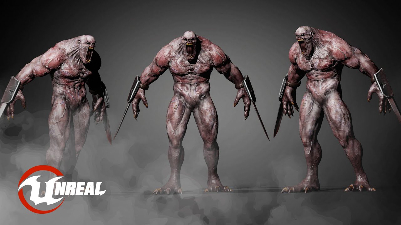 Animated Low poly Game Ready Monster4 / 3D