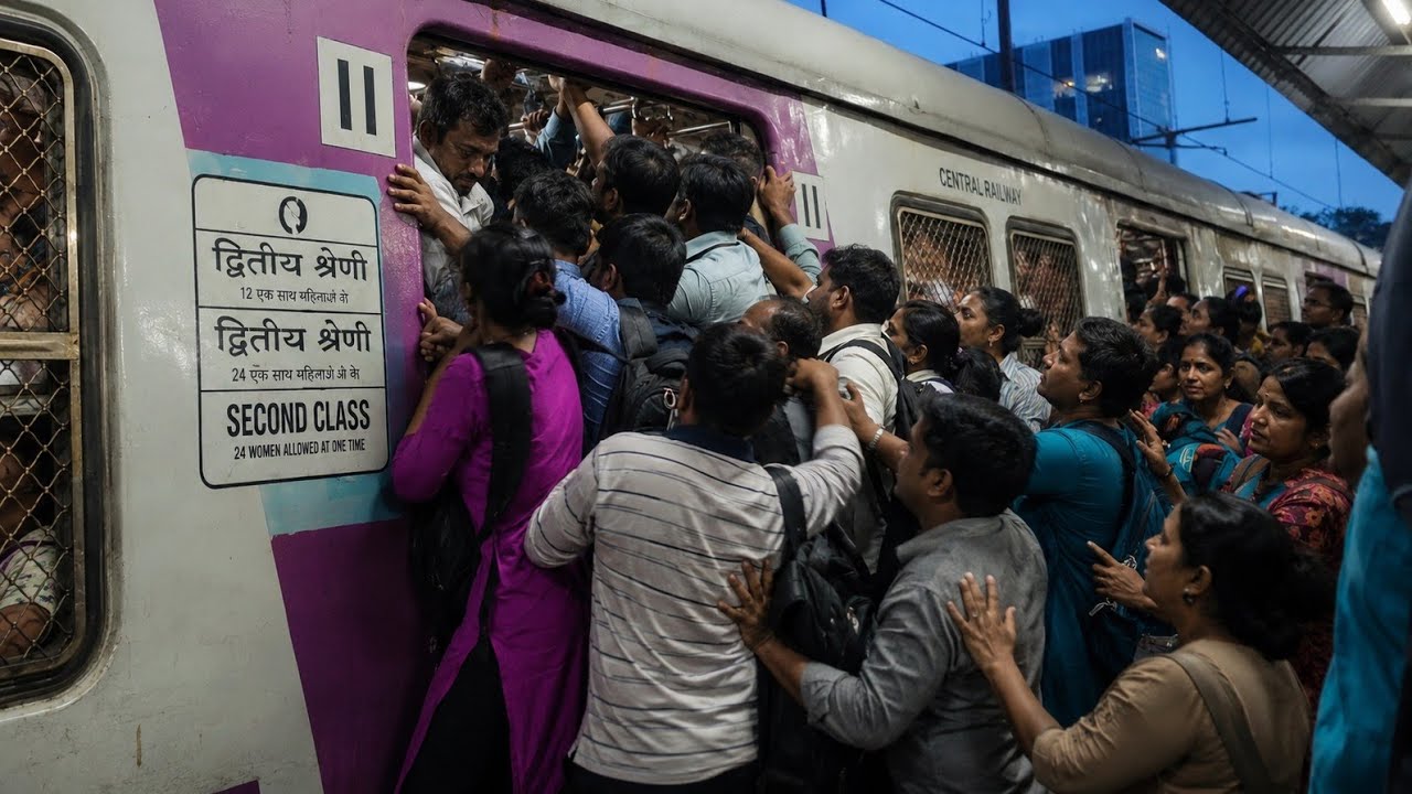 One has to fight to board the Mumbai local train daily || Ladies Gents Struggle😭