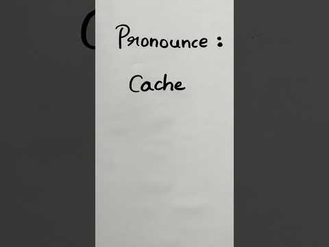 Learn Pronunciation |Cache|