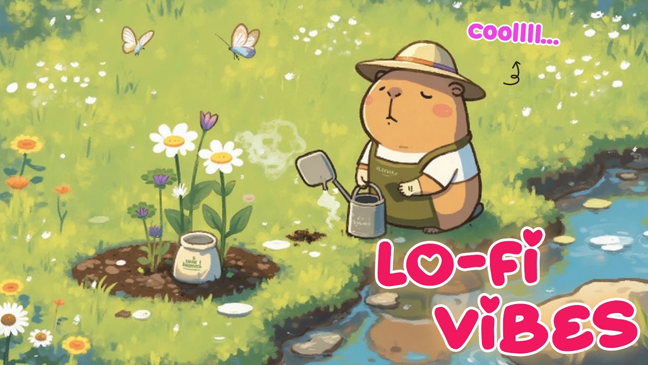 Capybara Drifting with the Flow 💧🐹🍃 | Chill Lofi Beats to Help You Stay Focused
