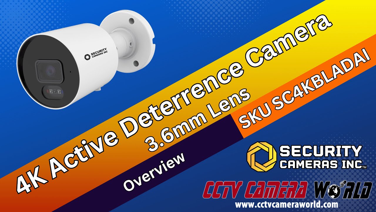4K Active Deterrence Bullet Camera with AI by Security Cameras Inc™ — SC4KBLADAI