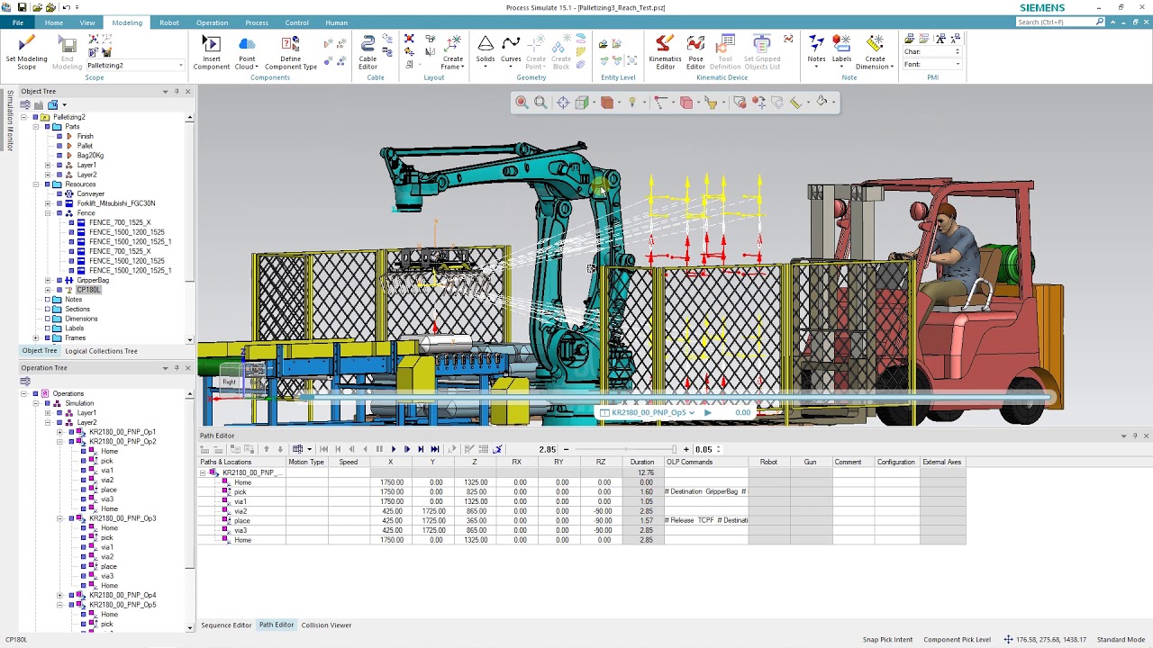 Basic Simulation - 17 Robot Reachability