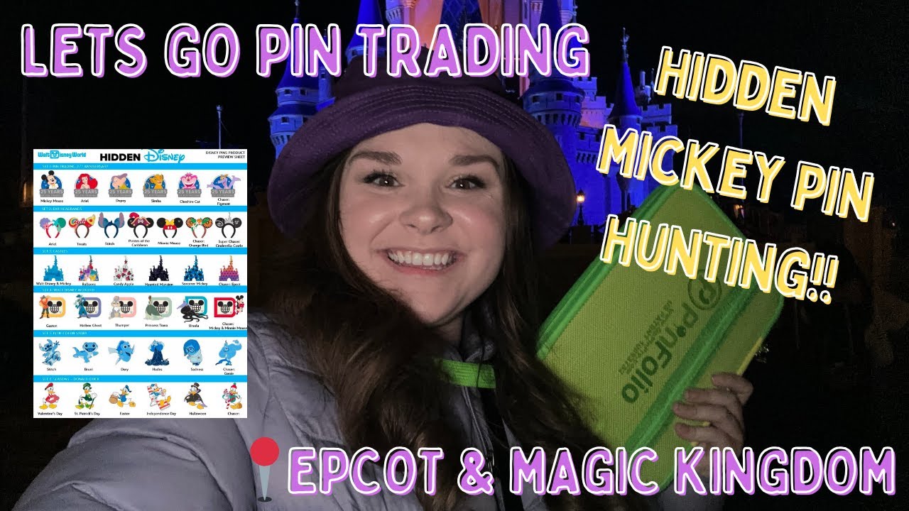 Let's Go Pin Trading in Epcot & Magic Kingdom for NEW Hidden Mickey Pins| 25th anniversary pins