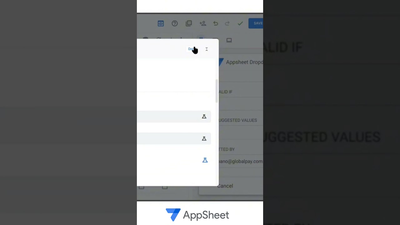 AppSheet Dropdown List using Text + Valid If