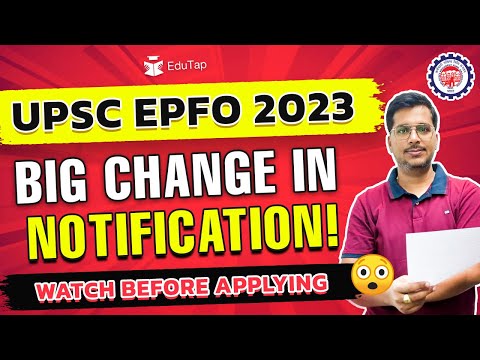 🔴UPSC EPFO APFC & EO/AO Notification 2023 | Vacancies | Exam dates| Eligibility | Pattern | Syllabus