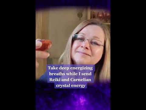 Reiki to boost your energy. Asmr carnelian crystal healing #shorts
