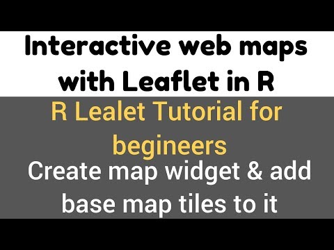 Leaflet package in R - leaflet() & addTiles() function - create map widget & add base map tile - #4