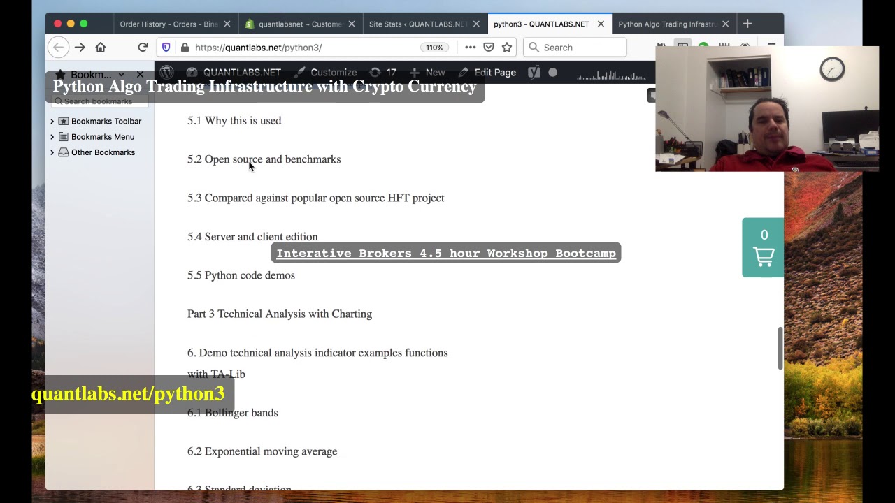 Python Algo Trading Infrastructure with Crypto Currency