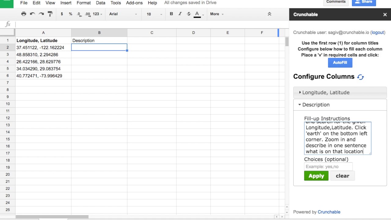 Magic Spreadsheet Demo