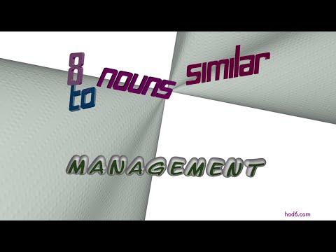 management - 11 nouns synonym of management (sentence examples)