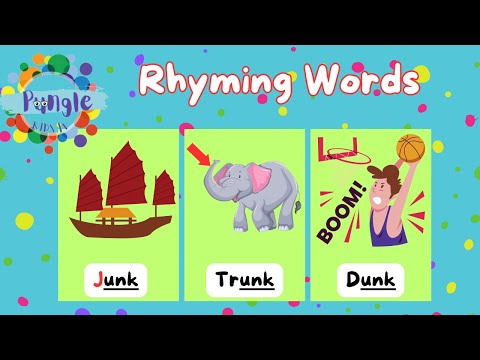 Rhyming Words!! | Fun rhyming video for Kids | Three words that rhyme.