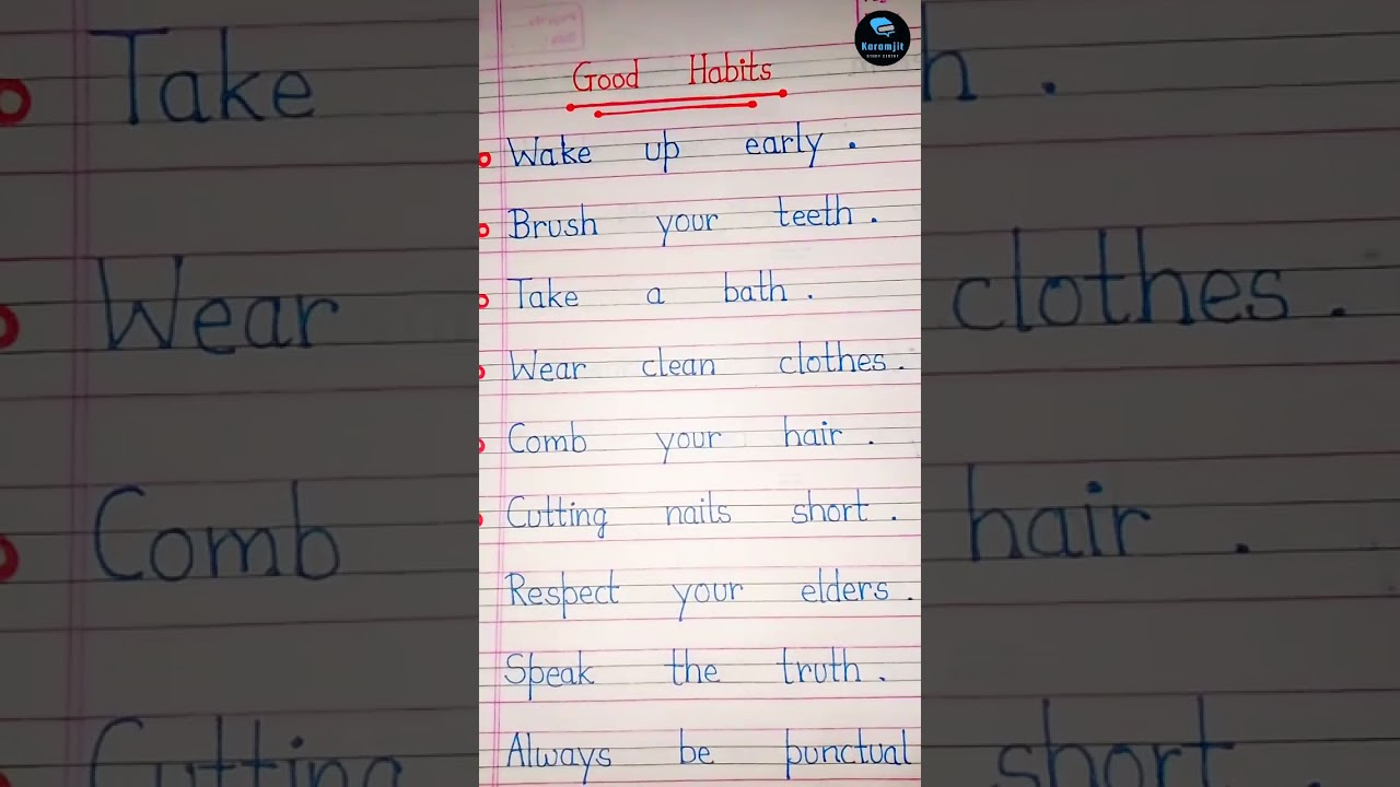 Good Habits | Daily Habits | Good Habits for kids in english | 10 Good Habits start in 2023 |