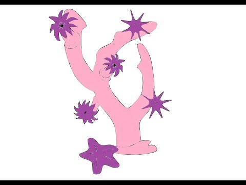 Coloring Pages for Kids | Shapes Worksheets for Preschool | Painting Coral and Animal Shapes