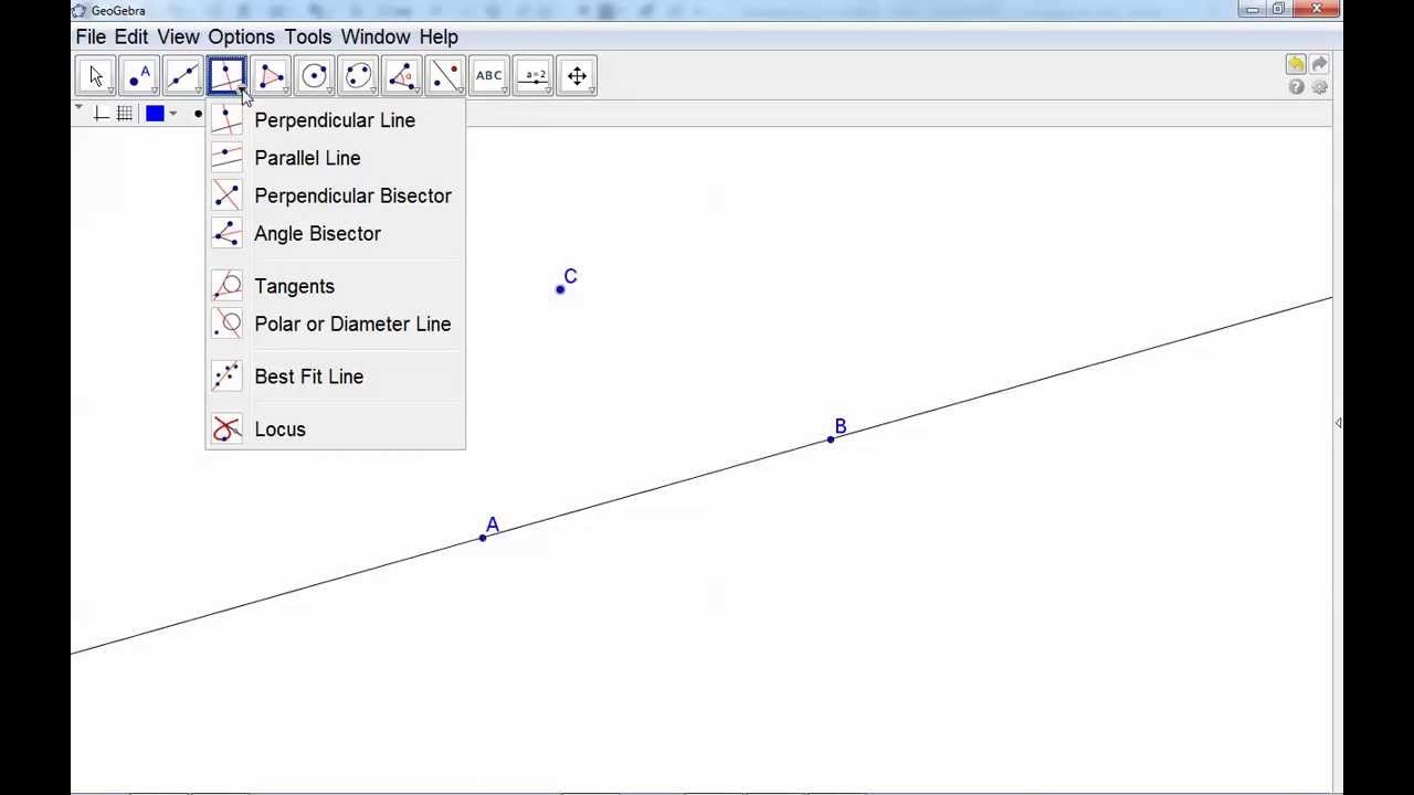 GeoGebra Tutorial: parallel lines