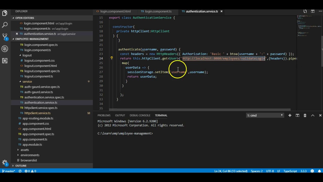 Angular 7 + Spring Boot Basic Auth using HTTPInterceptor