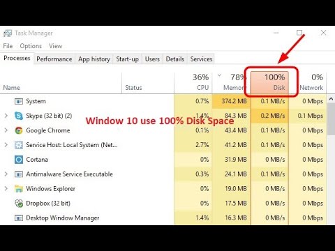How to fix a 100% disk usage on window 10 | Task Manager Disk 100% usage 2022
