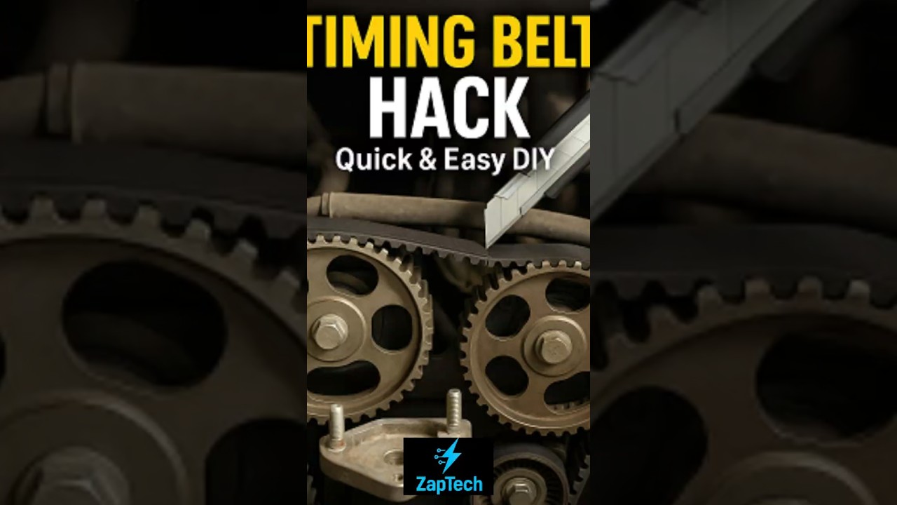 Genialny trik na wymianę paska rozrządu silnika | Szybka i łatwa naprawa DIY! 🔧 #poradymechaniczne #hackigarażowe
