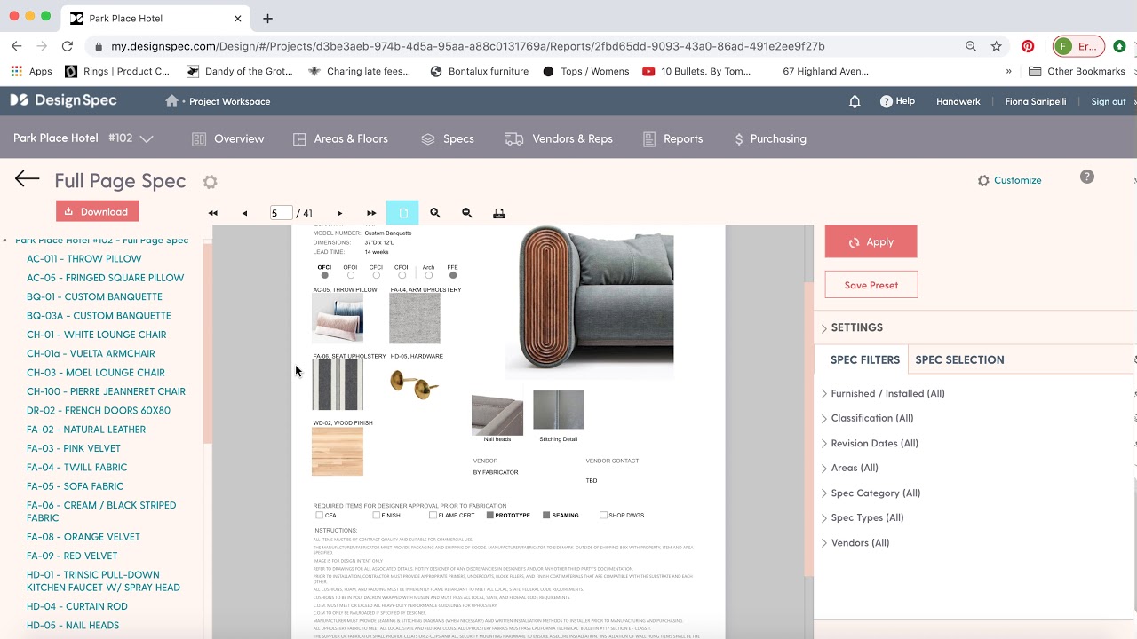 DesignSpec Tutorial - Reports