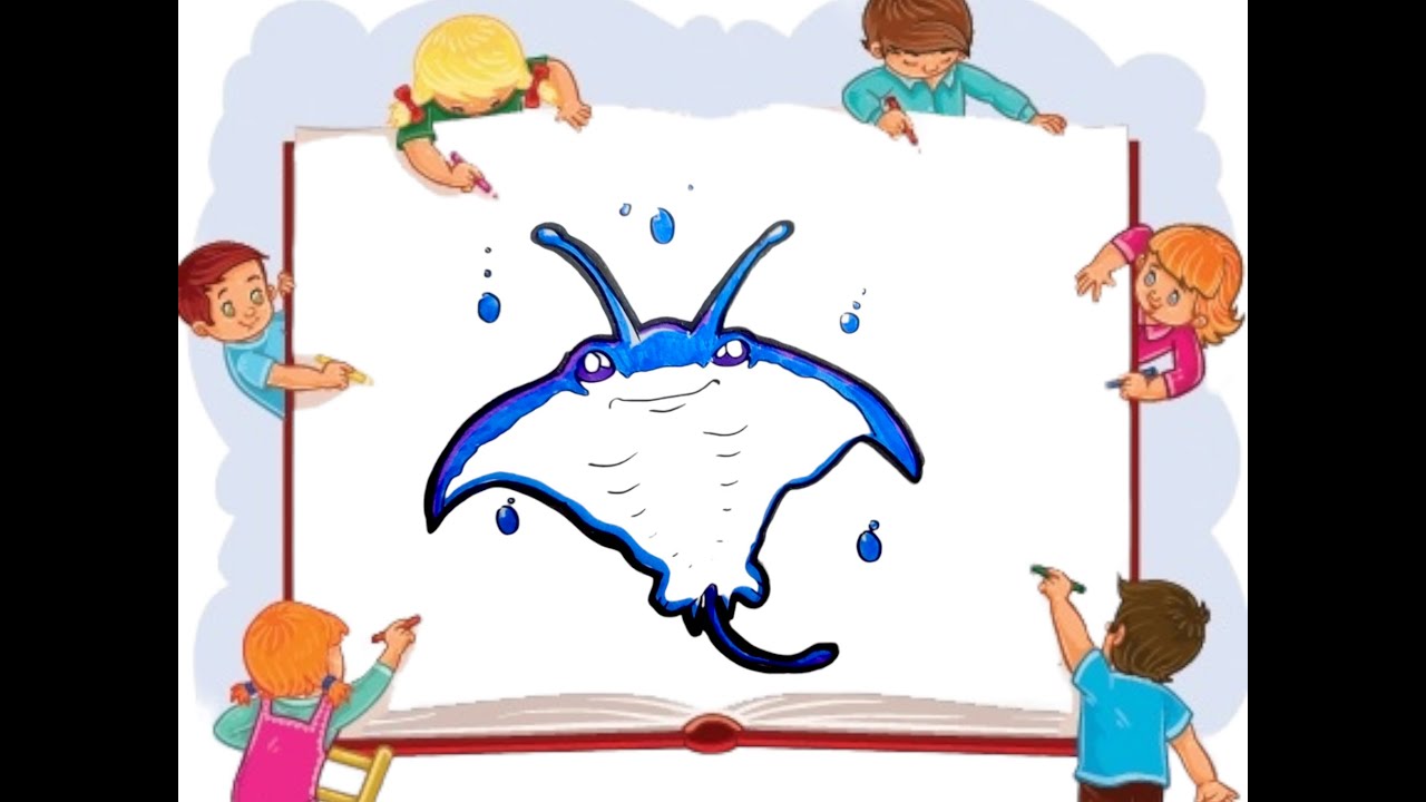 HOW TO DRAW STINGRAY | EASY DRAWING FOR KIDS | CARTOON #SHORTS