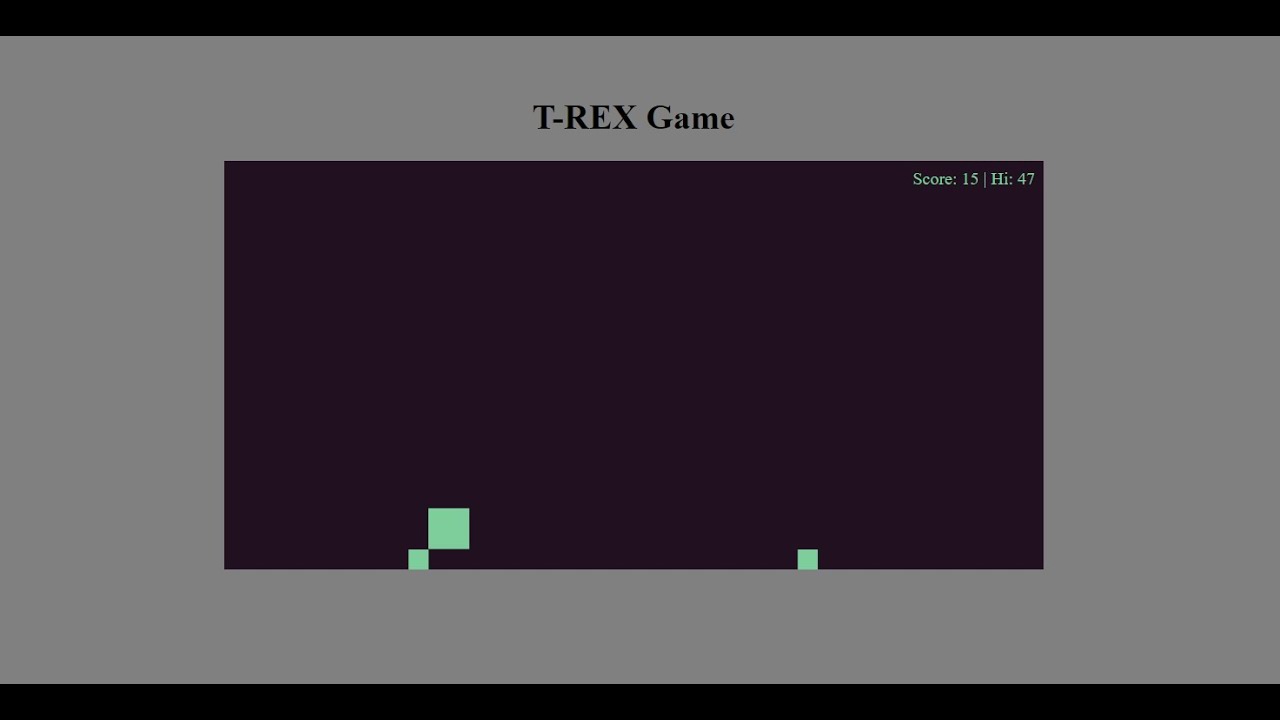 Simple T-Rex Game In JavaScript with source code | Source Code & Projects