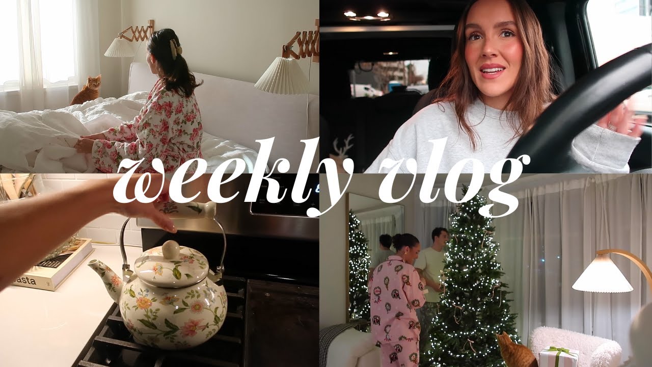 weekly vlog: home stuff, holiday parties & setting up my christmas tree!
