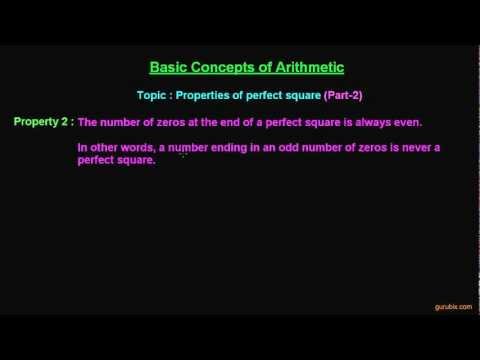 Properties of perfect square(Part-2) - Squares and square roots - Math Lessons