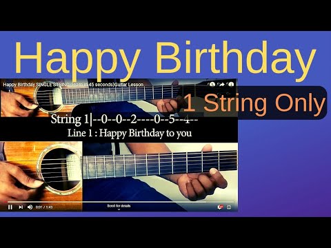 Happy Birthday Single String Guitar Tab – NXD Guitar