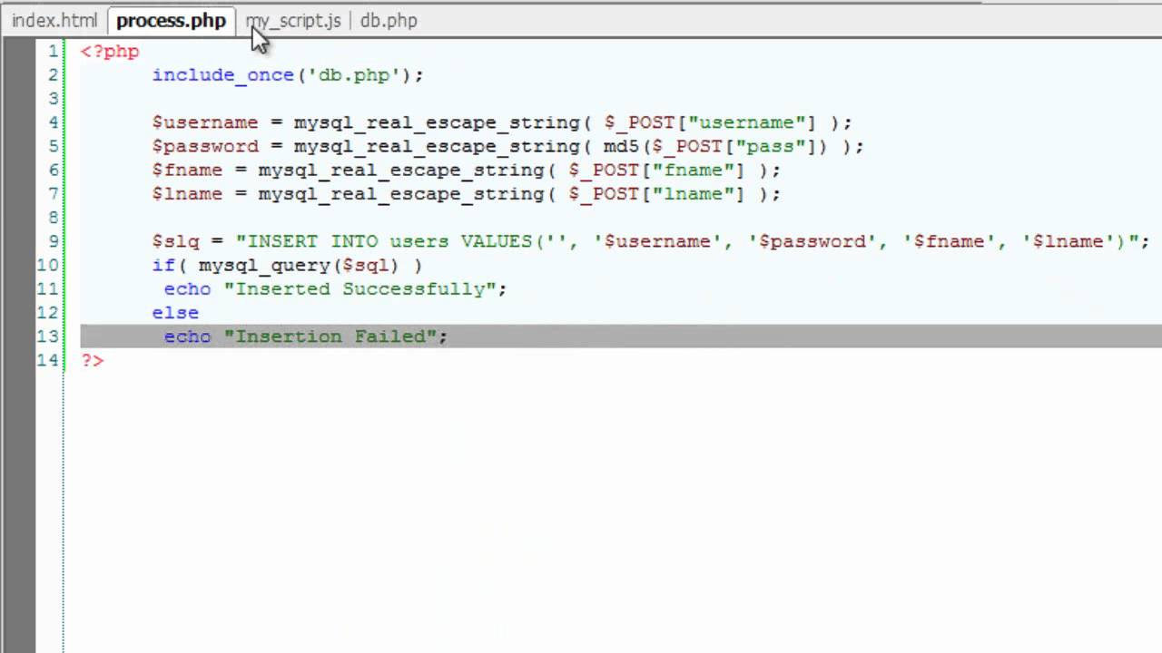 Registration Form Using jQuery + AJAX: PART 1