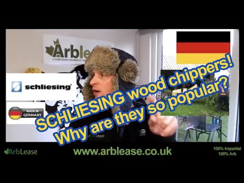 What makes Schliesing wood chippers a very popular choice in the UK?