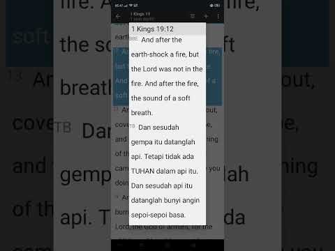 HOLY BIBLE 1 KINGS 19:12 (BBE) ,(TB).