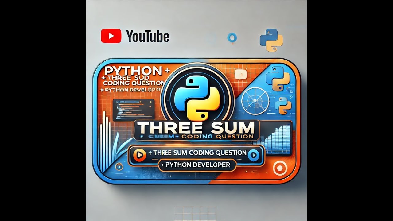 Python Interview Questions || Three Sum Coding || Python Developer || Data Analyst || Medium Level |