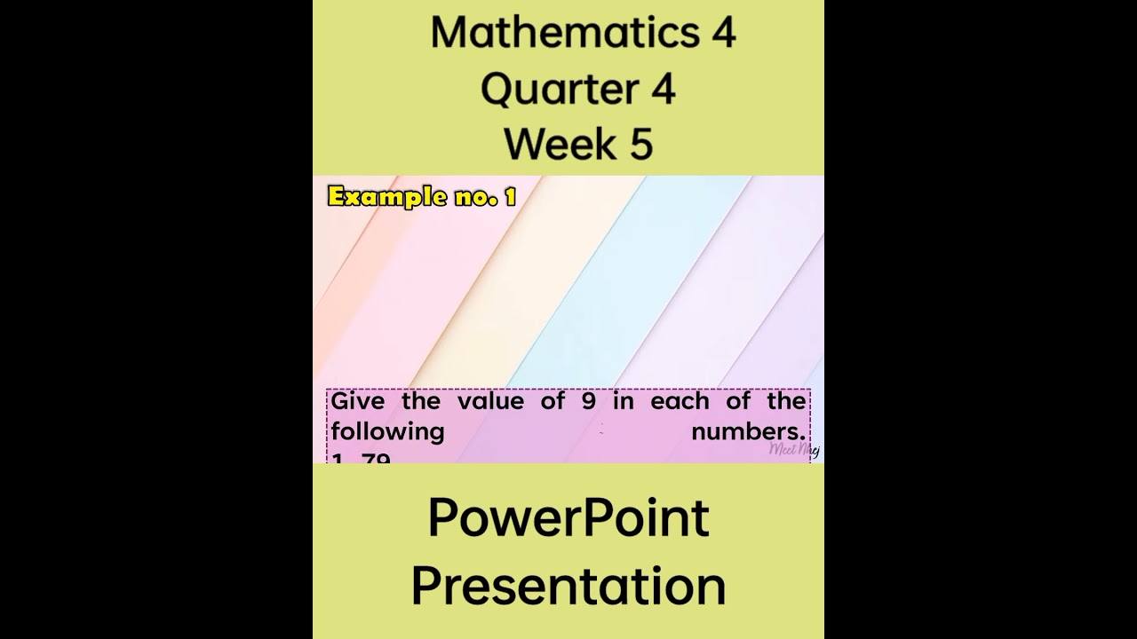 Math 4 Matatag Curriculum PowerPoint Presentation Quarter 4 Week 5 #grade4matatag #grade4 #ppt